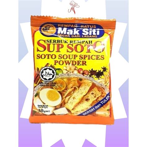 Mak Siti Serbuk Rempah Sup Soto 30g Shopee Singapore