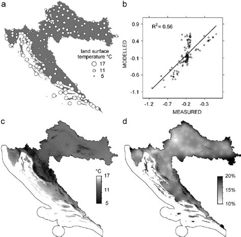 Interpolation Of Land Surface Temperature A Original Sampled Values