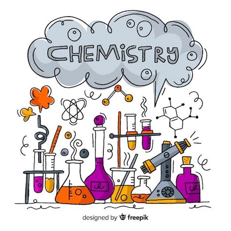 Free Vector Hand Drawn Chemistry Background Chemistry Drawing
