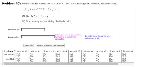 Solved Problem 7 Suppose That The Random Variables X And