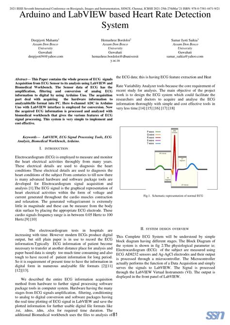pdf arduino and labview based heart rate detection system
