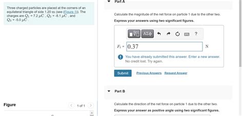 Solved Calculate The Magnitude Of The Net Force On Particle Chegg Com