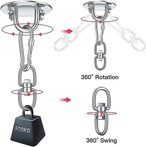 Ceiling Hook Hanging Chair 360 Swivel Hook Stainless Steel Outdoor
