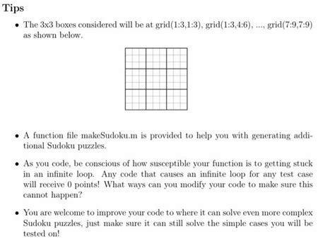 Solved Simple Sudoku Solver Function Grid Solved Chegg
