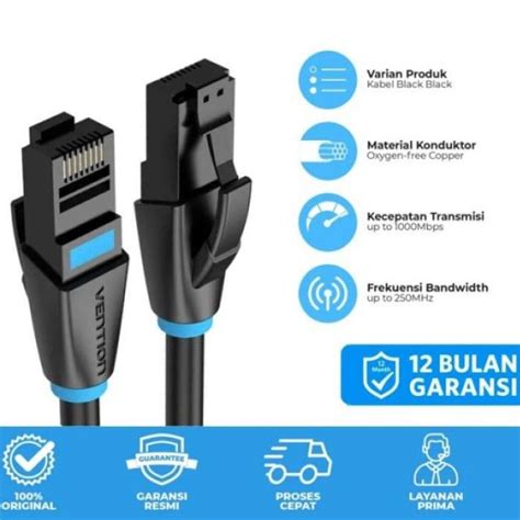 Jual Vention 10M Kabel Lan Rj45 Cat 6 Utp Ethernet Gigabit Di Seller