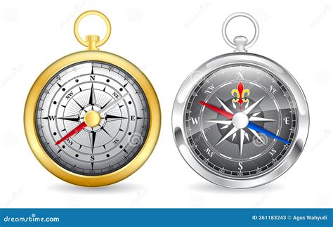 Set Of Wind Rose Compass Marine Isolated Or Nautical Navigation Sail