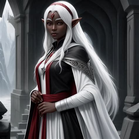 Ai Complete Image 1 Solo Female Drow Elf Beautiful Face Full