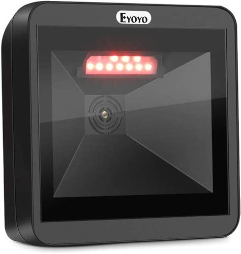 Eyoyo Hands Free 2D QR Barcode Scanner Omnidirectional Desktop Automatic 1D Barcode Reader Big