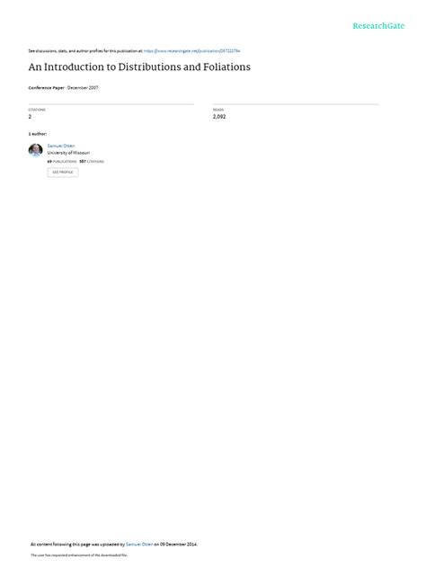 An Introduction To Distributions And Foliations Pdf Differentiable Manifold Vector Space