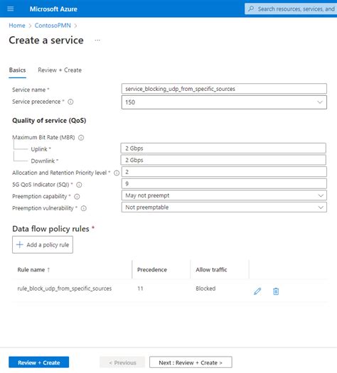 チュートリアル ポリシー制御を構成する Azure Private 5G Core Microsoft Learn