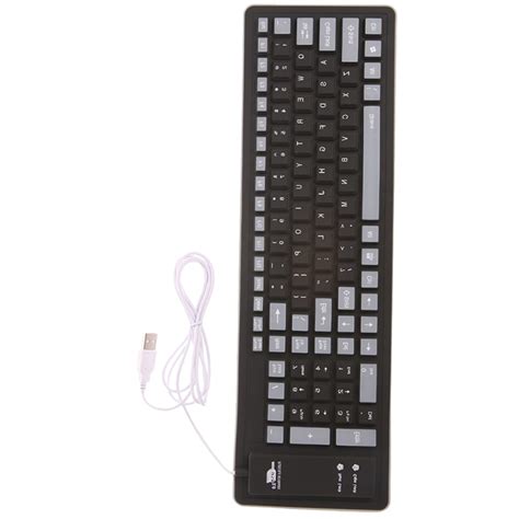 103 Key Silicone Keyboard 103 Key Keyboard Keyboards Wired Keyboard Black