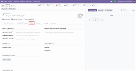 Products In Odoo Sales Odoo Community Book