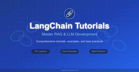 Langchain Tutorials Learn Langchain Rag And Ai Development Step By Step