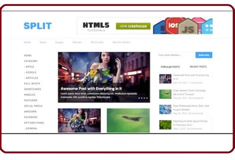 Split Beautiful With Split Scrolling Download Wordpress Free Theme