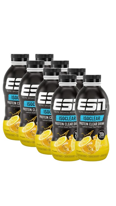Esn Isoclear Protein Clear Drink 8 X 500ml Lemon Iced Tea 8326 22