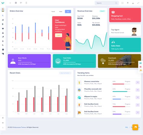 Unique Mini Sidebar Admin Panel Dashboard Of WebkitX Admin