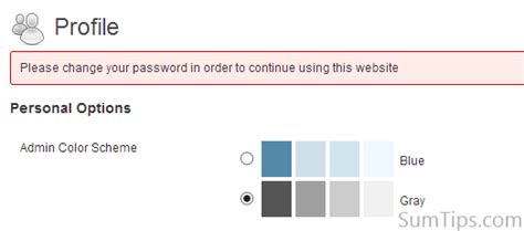 Force New Users To Change Password On First Login In WordPress SumTips