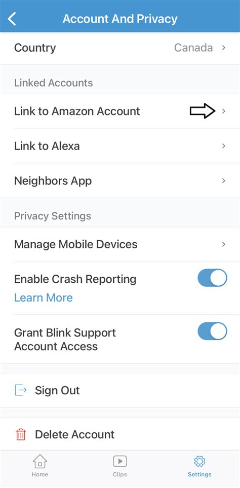 Blink — Linking Your Blink Account To Your Amazon Account
