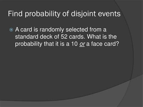 PPT Probabilities Of Disjoint And Overlapping Events PowerPoint Presentation ID 2093696