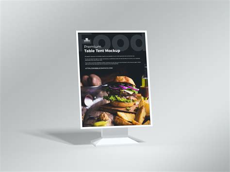 Free Elegant Table Tent Mockup Design - Mockup Planet