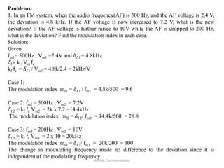 Angle Modulation Frequency Modulation And Phase Modulation Pptx