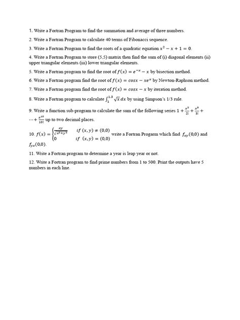 assignment fortran 2024 pdf