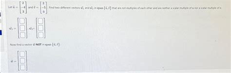 Solved Let Vec U And Vec V Find Two Chegg Com