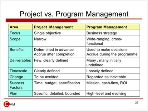Program Vs Project Management Understanding The Key Differences