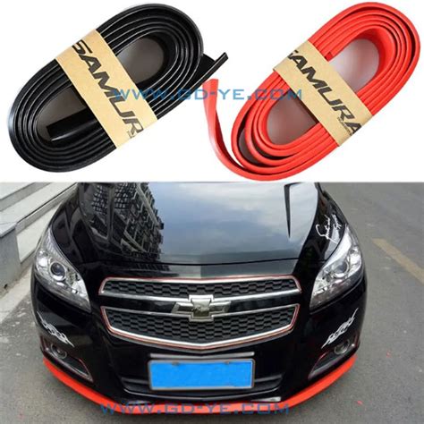 2 5 Meters Car Front Bumper Lip Skirt Buy Samurai Rubber Front Lip