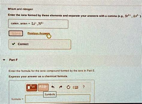 Solved Texts Lithium And Nitrogen Cation Li Anion N3 Previous