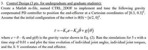 solved consider the 2 dof planar robot manipulator shown