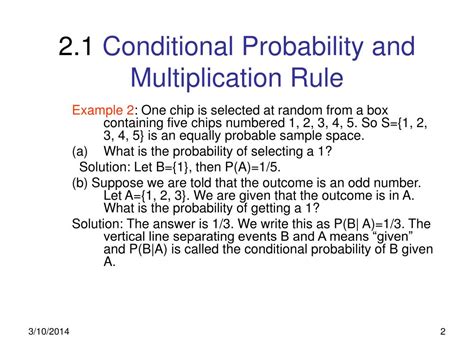 Ppt Conditional Probability And Multiplication Rule Powerpoint Presentation Id