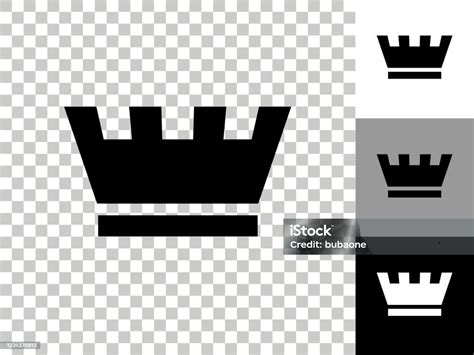 棋盤透明背景上的皇冠圖示向量圖形及更多圖示圖片 圖示 差異 插圖 Istock