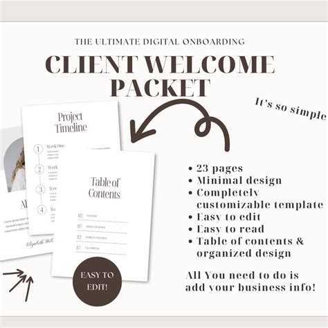 Client Welcome Packet Virtual Assistant Welcome Packet Coaching Onboarding Template Price