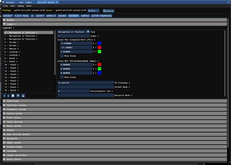 Su User Lights Tool Has Some Regressions That Make It Difficult To Develop Aircraft Lights