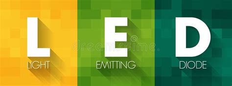Led Light Emitting Diode Semiconductor Light Source That Emits Light When Current Flows