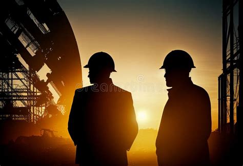 Two Men Standing In Front Of A Building Under Construction AI