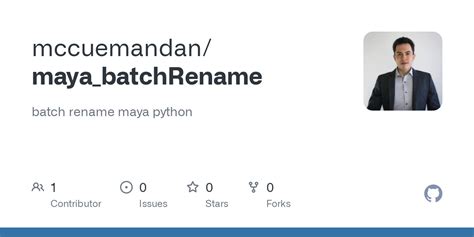GitHub Mccuemandan Maya BatchRename Batch Rename Maya Python
