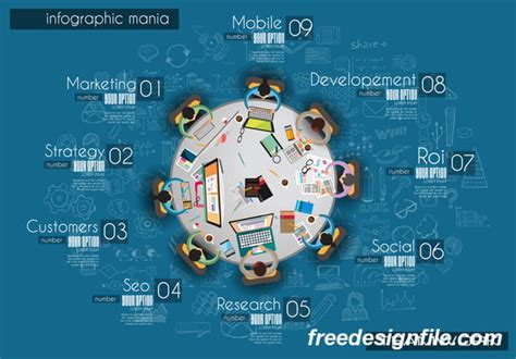 팀웍 아이디어 Infographic 서식 파일 벡터 자료 Eps Uidownload