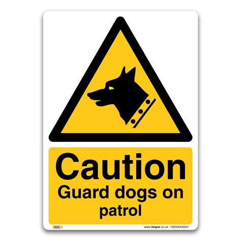 Caution Guard Dogs On Patrol