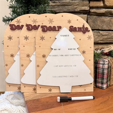 Letter To Santa Milestone Whiteboard Tree Script And Grain
