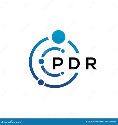 Pdr Letter Technology Logo Design On White Background Pdr Creative