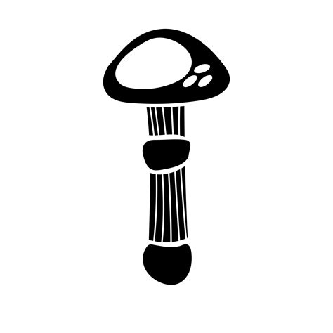 Fungus Plant Cortinarius Orellanus Silhouette Style 2589820 Vector Art