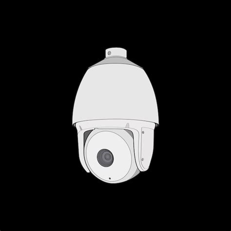 흰색 배경에 고립 된 색칠 벡터 스타일의 Cctv 색칠하기 책에 대한 색칠 벡터 스타일의 Cctv 프리미엄 벡터