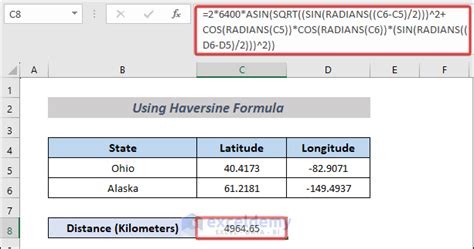 How To Calculate Distance Between Two Addresses In Excel Ways