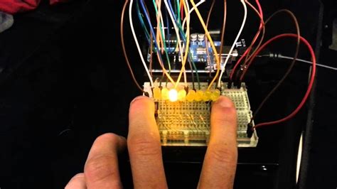 1 D Pong Game Programmed With Arduino Uno Youtube