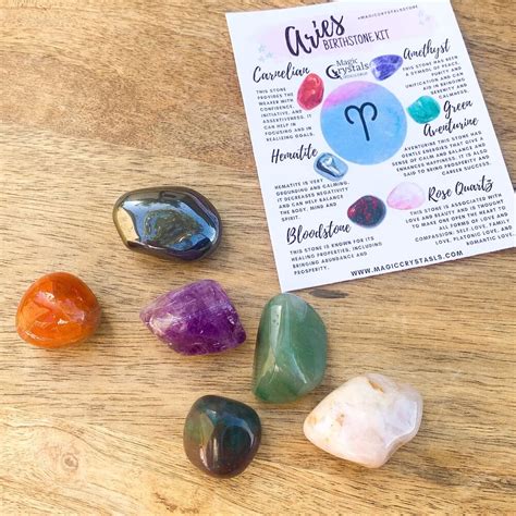 Aries Zodiac Crystal Set Crystals For Aries Magic Crystals