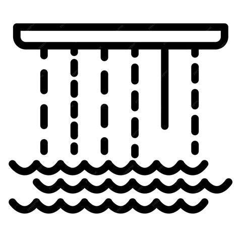 Premium Vector Waterfall Vector Illustration