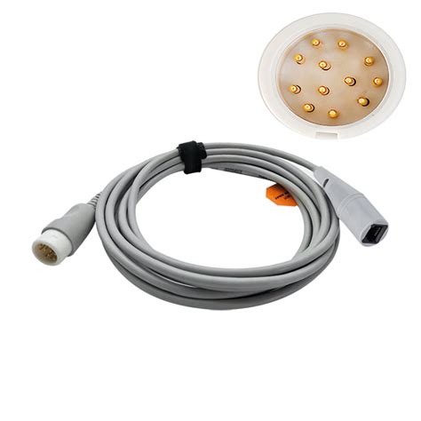 Reusable Medica Transducer Cable Compatible For Comen 12pin Monitor Connector China Utah IBP