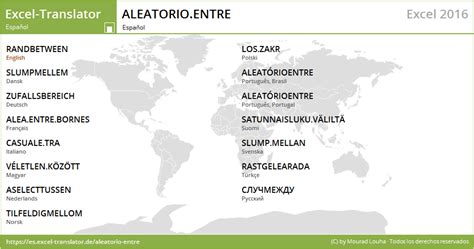 Aleatorio Entre Excel Translator